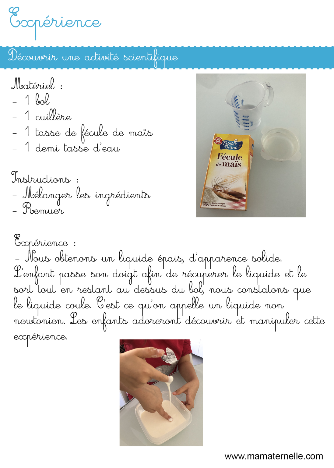 Expérience : découvrir une activité scientifique - Ma Maternelle