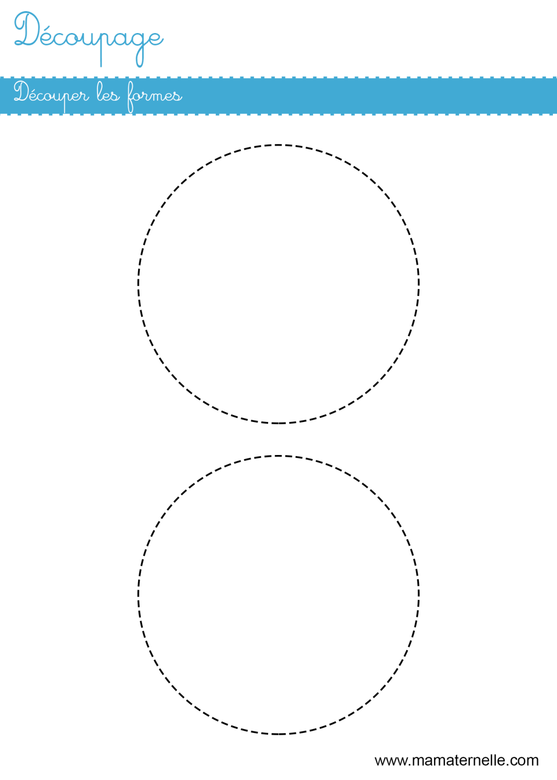 Découpage : découper les formes - Ma Maternelle