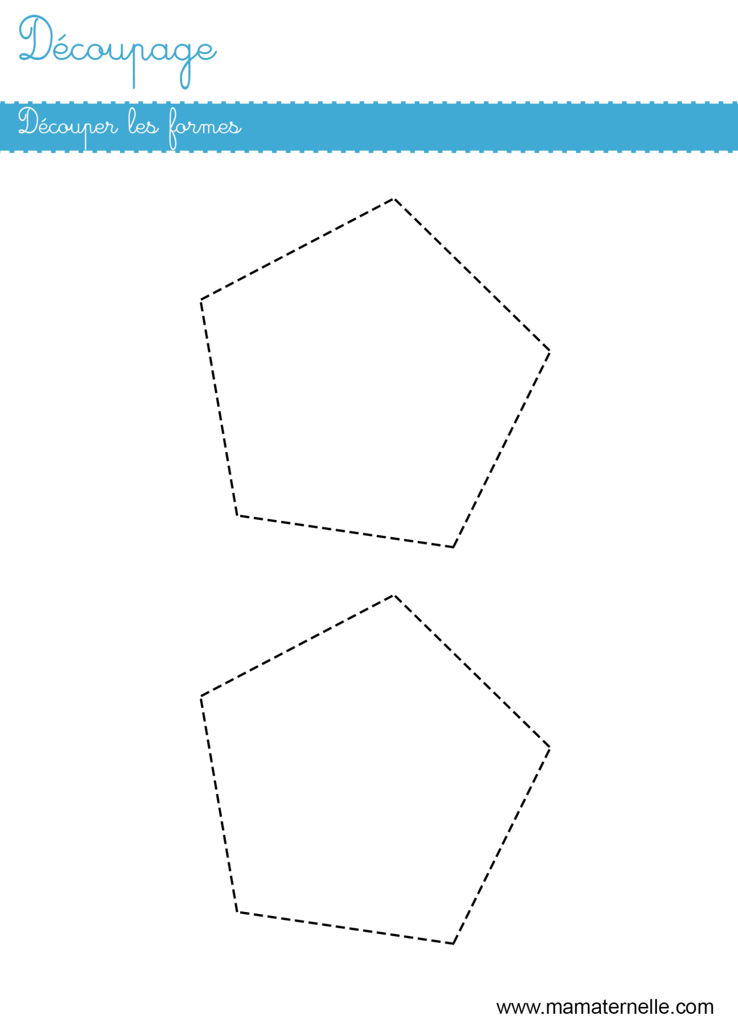 Découpage : découper les formes - Ma Maternelle