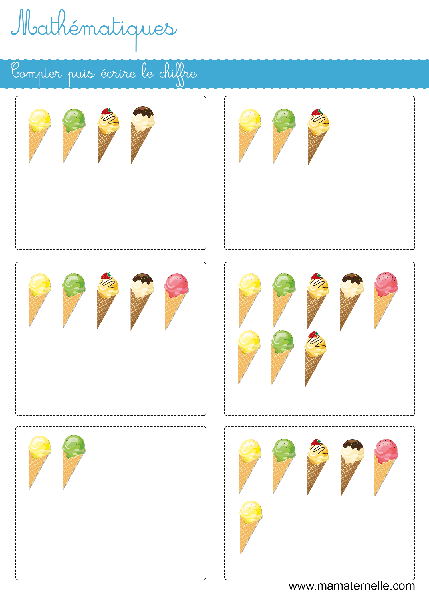 Mathématiques : compter puis écrire le chiffre - Ma Maternelle