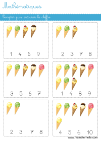 Chiffres : compter et écrire le bon chiffre - Ma Maternelle
