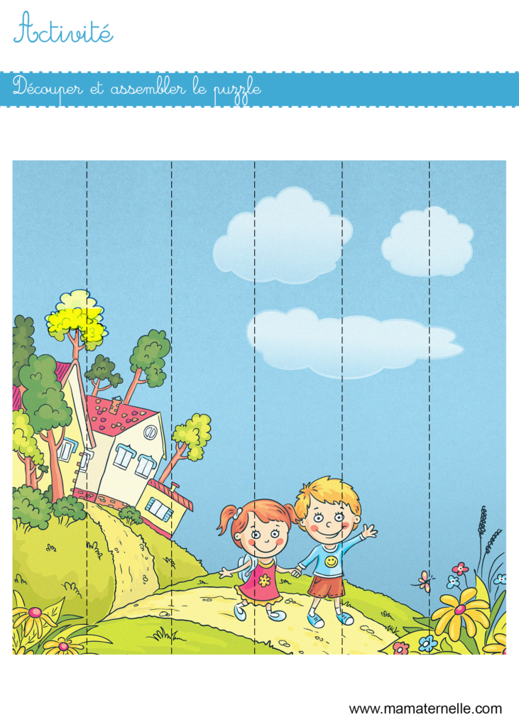 Activité : découper et assembler le puzzle - Ma Maternelle