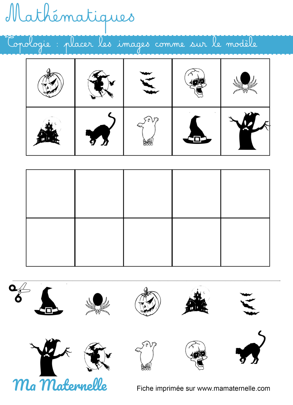 Mathématiques : topologie halloween - Ma Maternelle