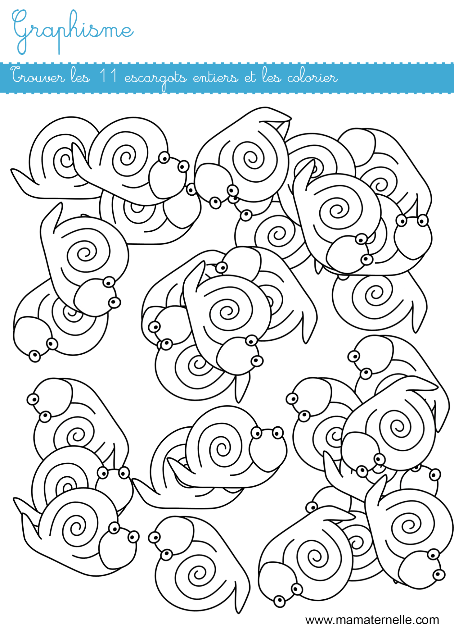 Exercices et ressources pédagogiques sur les escargots - Ma Maternelle