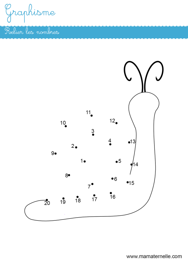 Graphisme : relier les nombres - Ma Maternelle