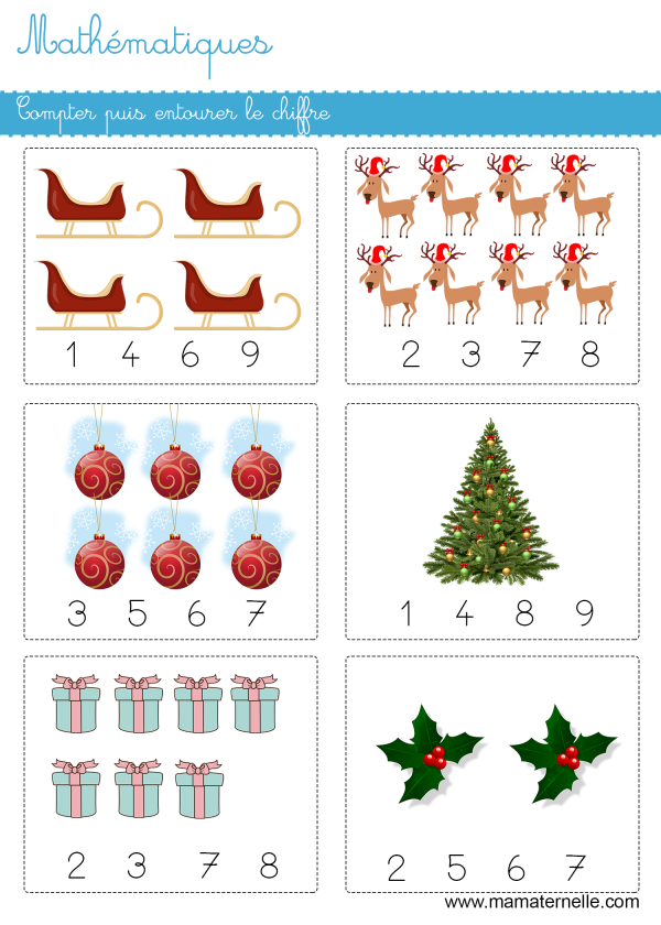 Chiffres : compter et écrire le bon chiffre - Ma Maternelle