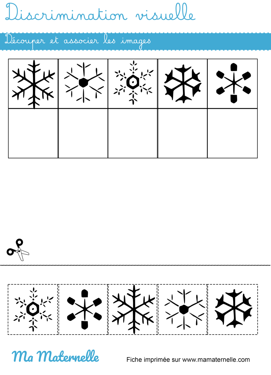 Discrimination visuelle : associer les images - Ma Maternelle
