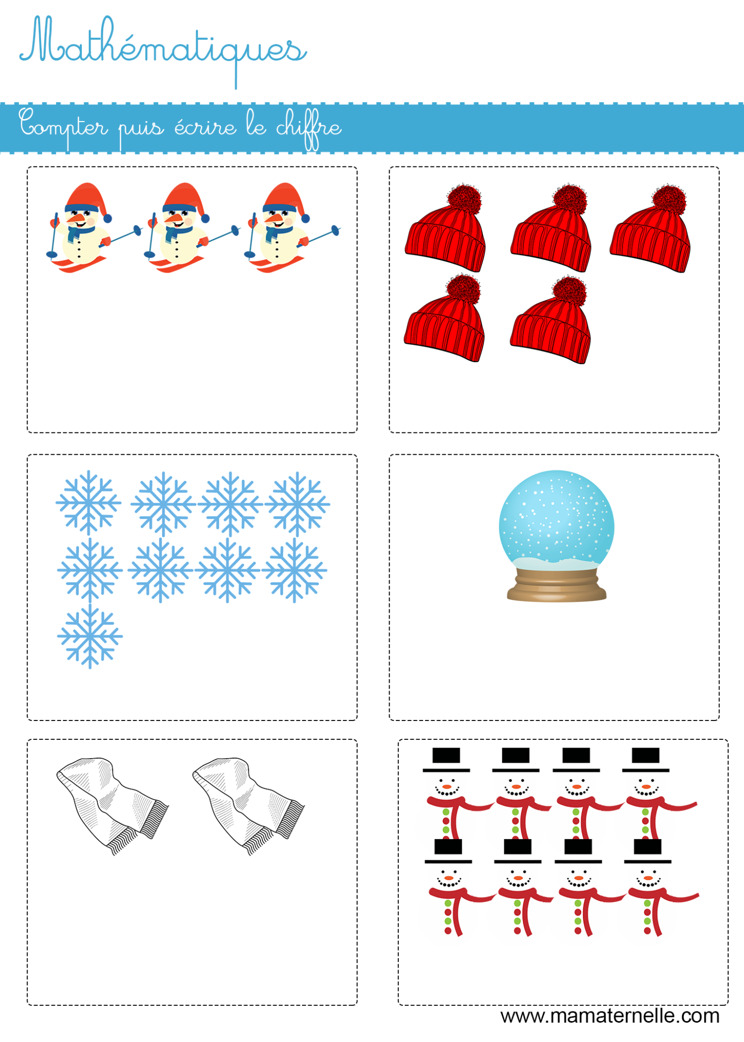 Mathématiques : compter puis écrire le chiffre - Ma Maternelle