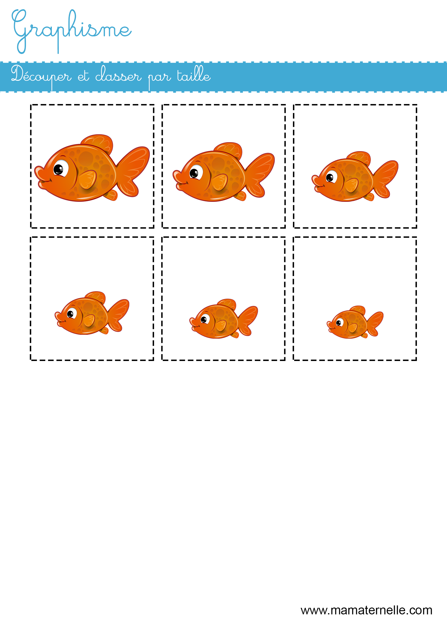 Graphisme : découper et classer par taille - Ma Maternelle