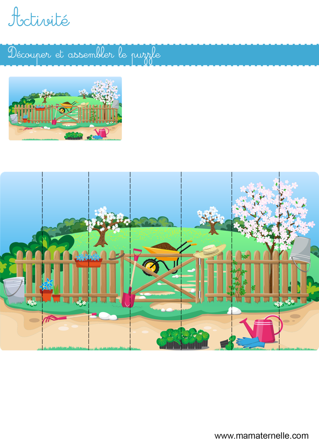 Activité : découper et assembler le puzzle - Ma Maternelle