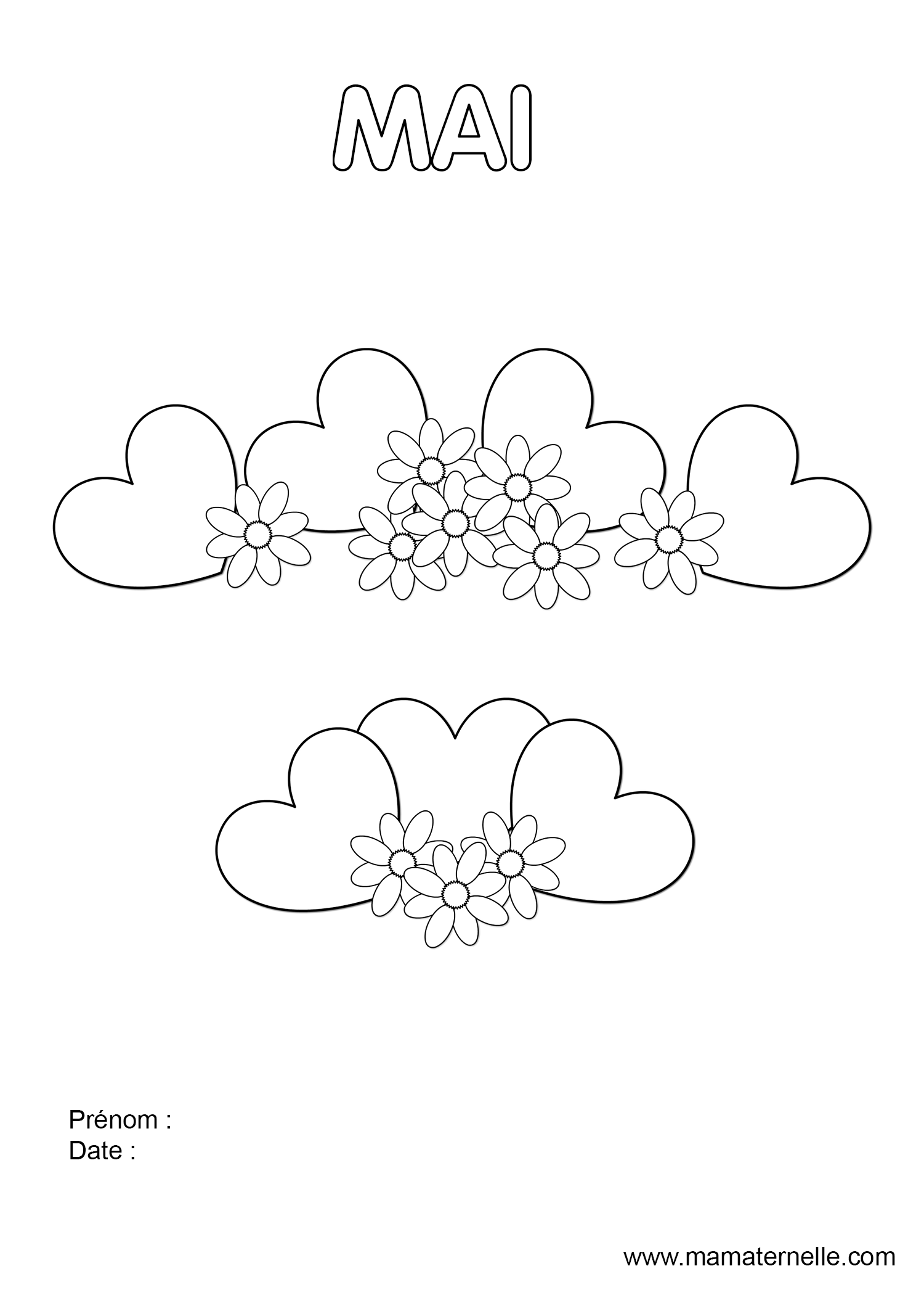 Coloriage du mois de mai - Ma Maternelle Coloriage du mois de mai - Ma Maternelle