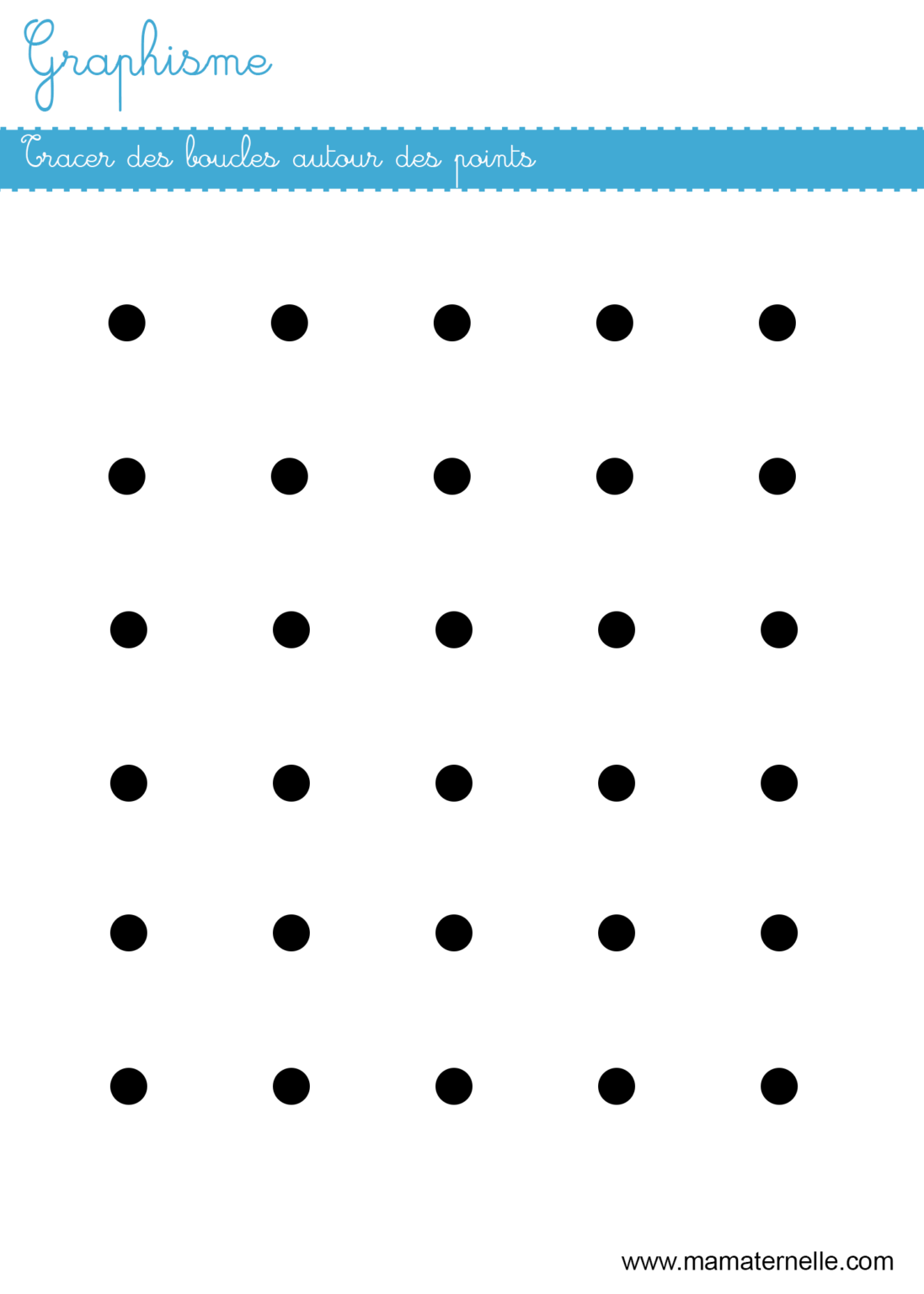 Graphisme : tracer des boucles - Ma Maternelle Graphisme : tracer des boucles - Ma Maternelle