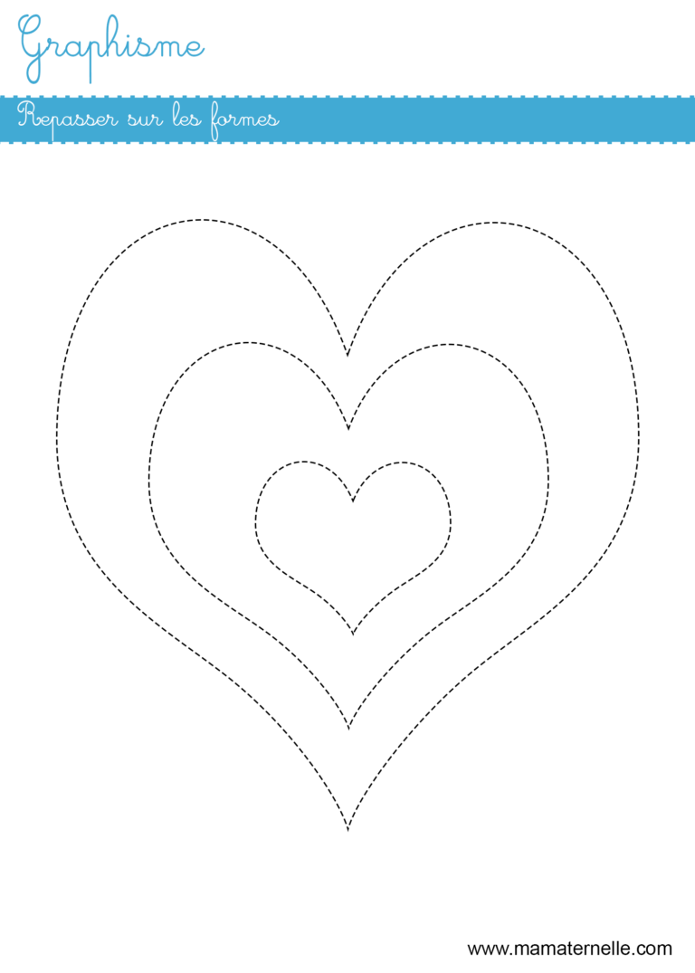 Graphisme : repasser sur les formes - Ma Maternelle