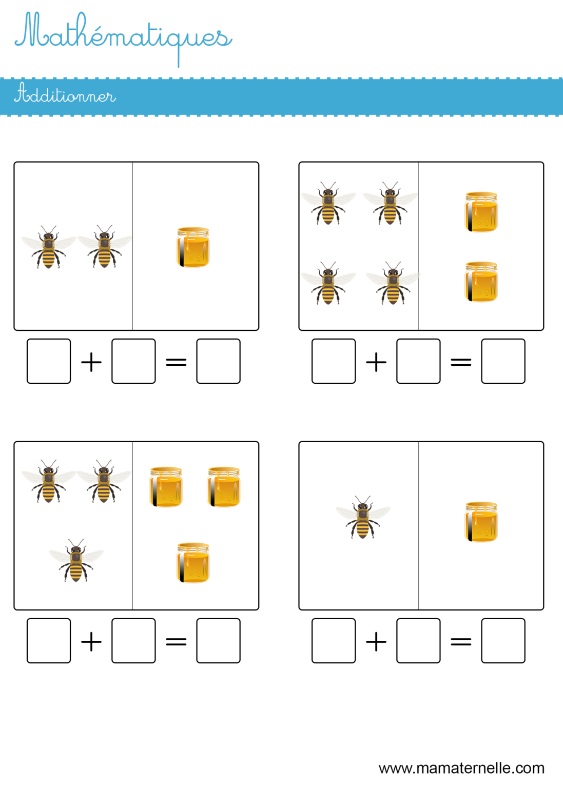 Mathématiques : additionner - Ma Maternelle