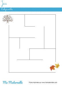 Activité : labyrinthe - Ma Maternelle