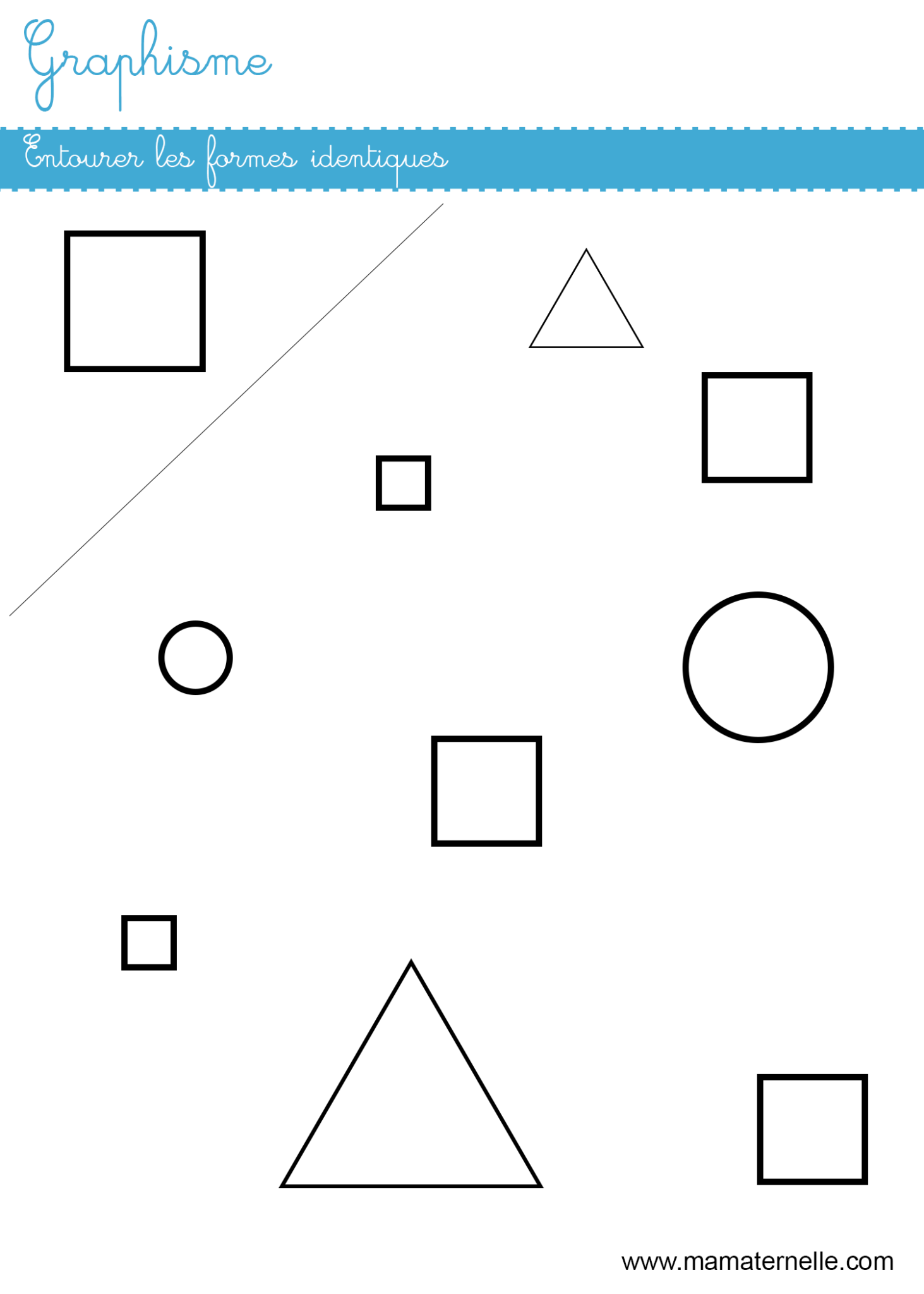 Graphisme : entourer les formes identiques - Ma Maternelle