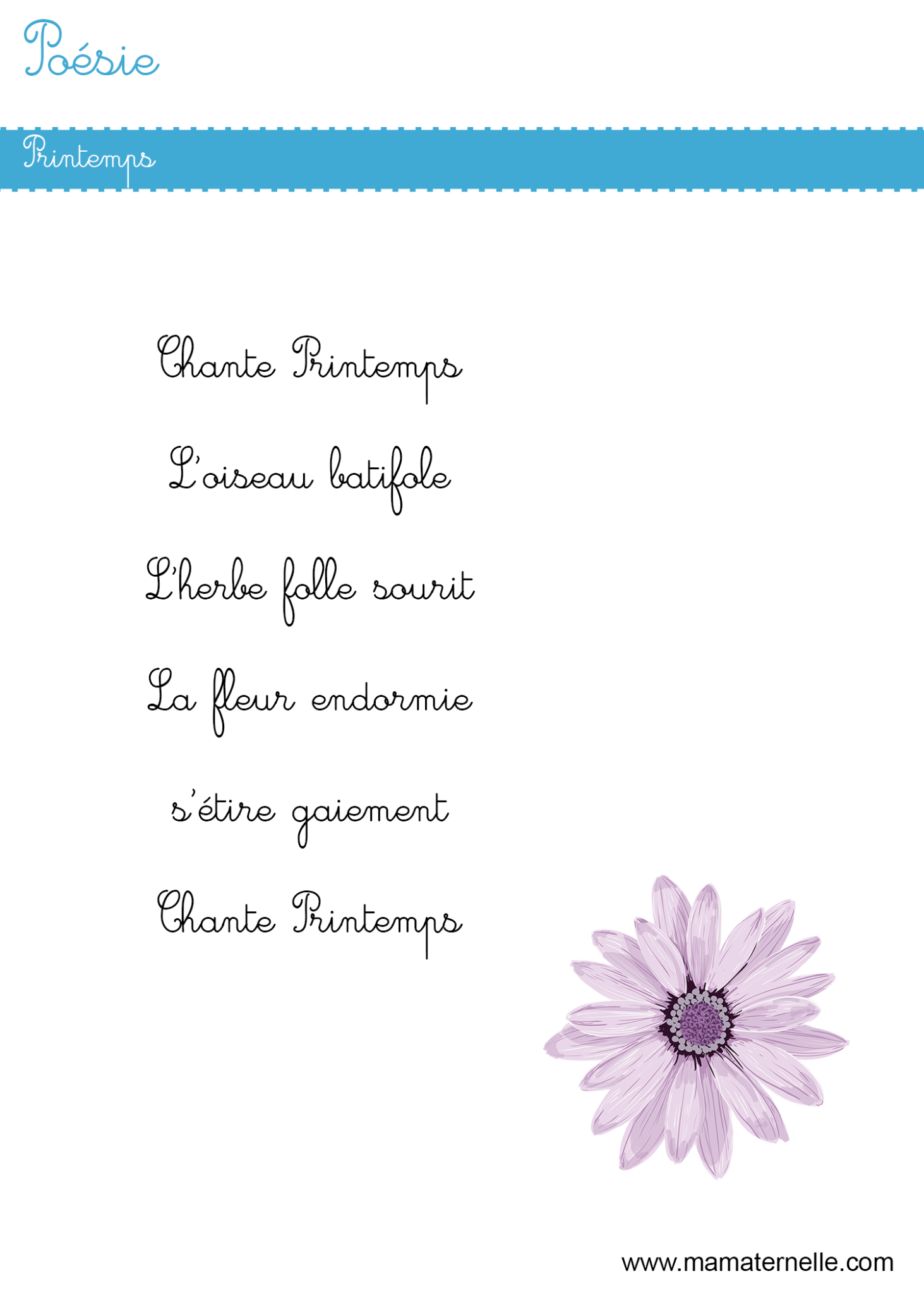 Poésie : Printemps - Ma Maternelle