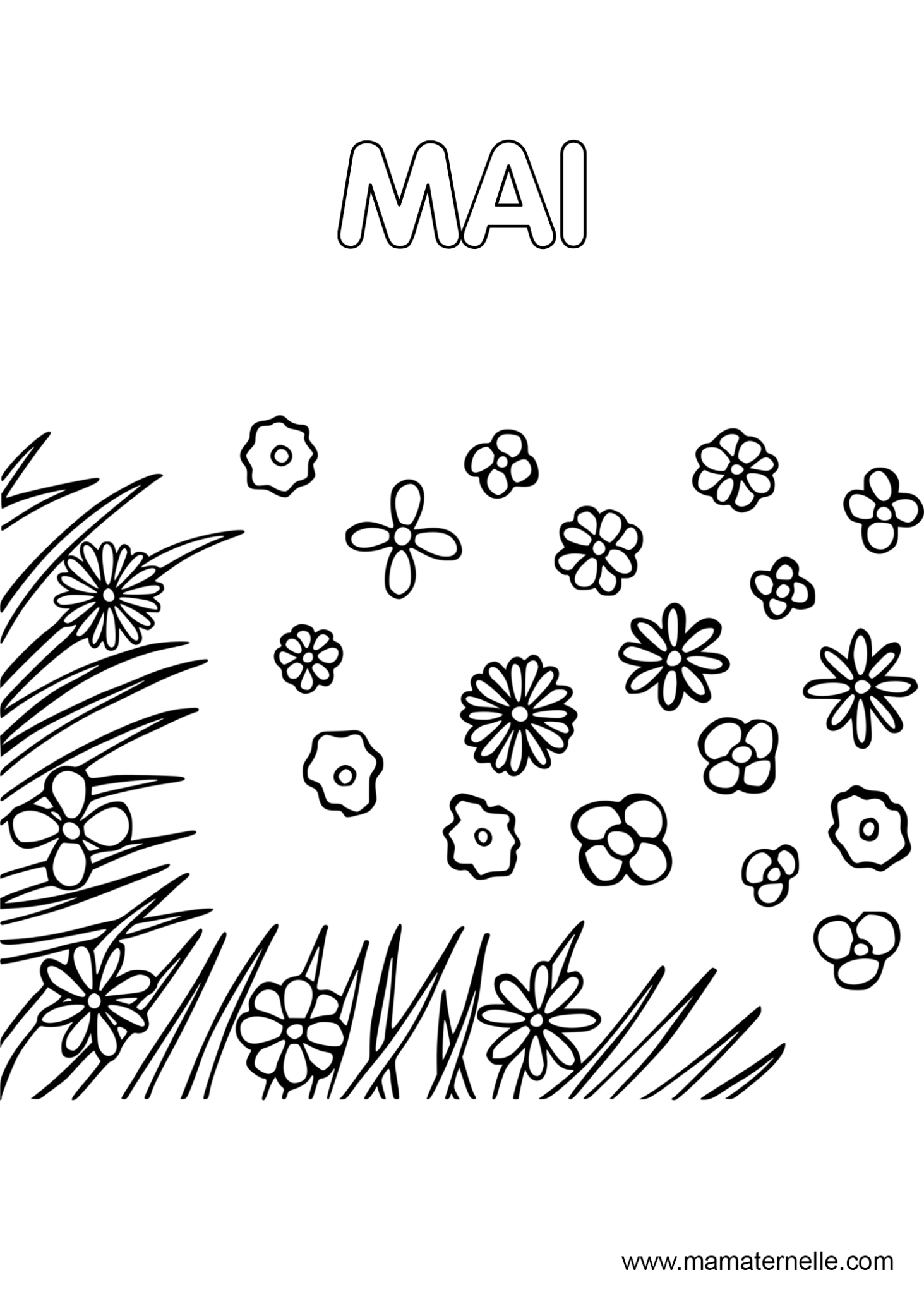 Le Mois De Mai Colorier – Coloriage Mai À Imprimer Gratuit – UKOBBQ
