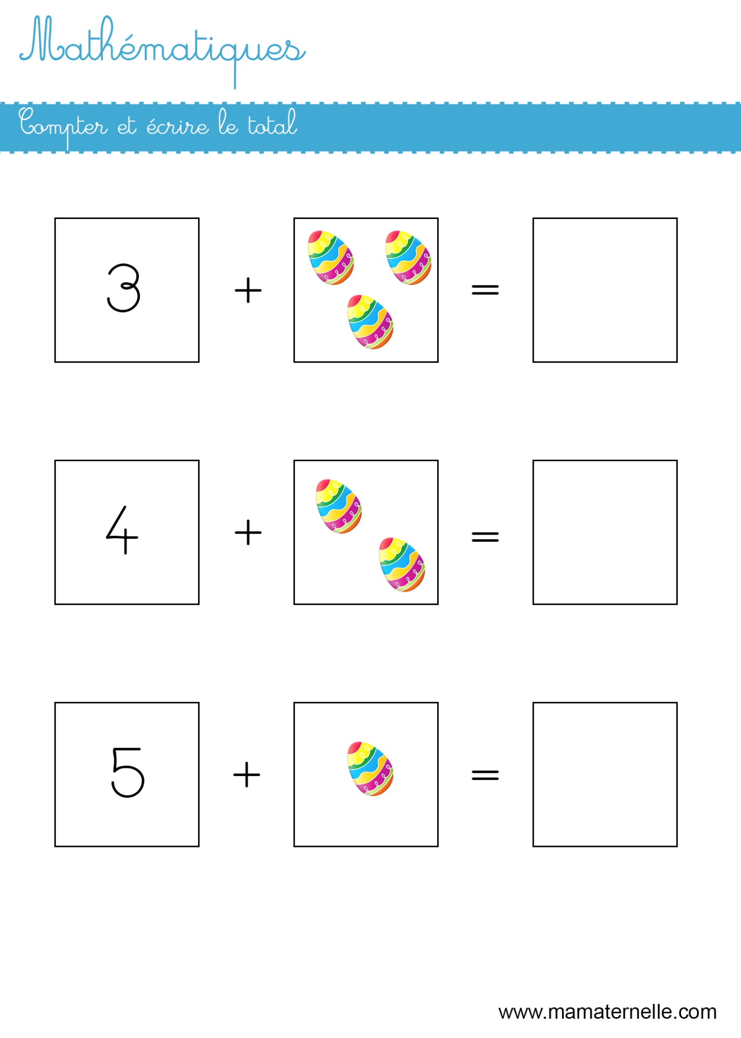 Mathématiques : compléter les suites logiques - Ma Maternelle