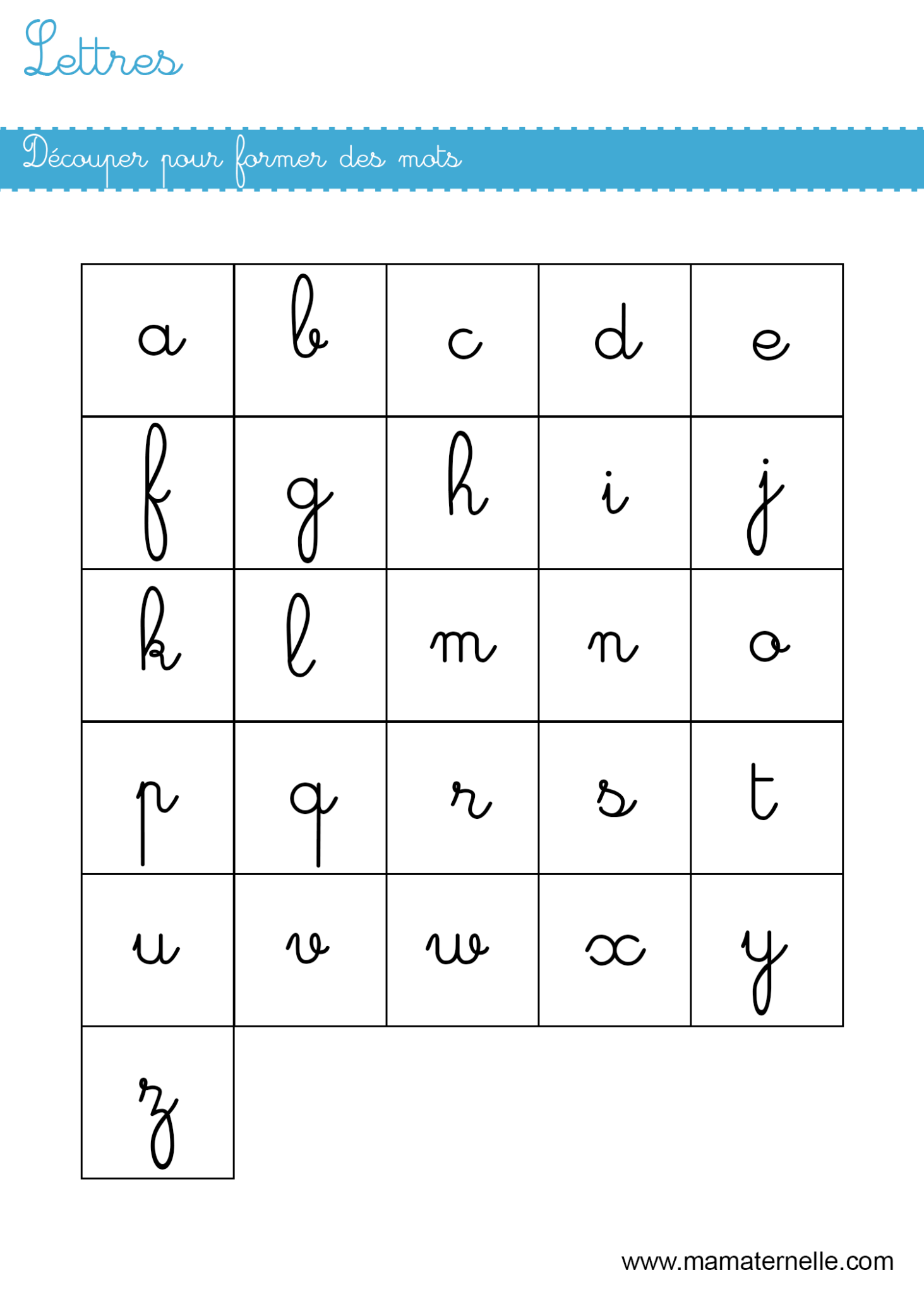 Lettres : compléter pour former des mots - Ma Maternelle