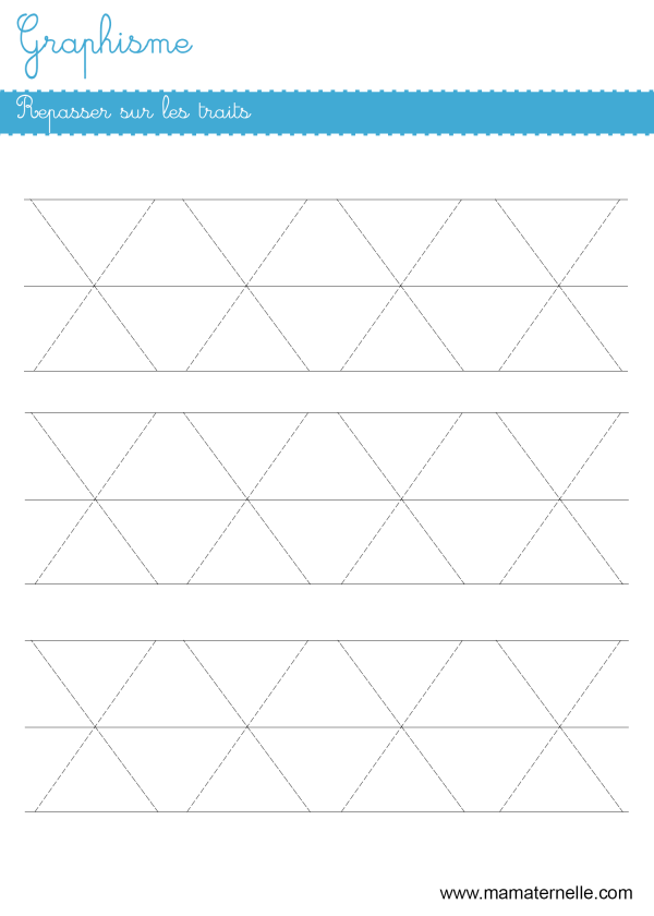 Graphisme : tracer des traits verticaux - Ma Maternelle