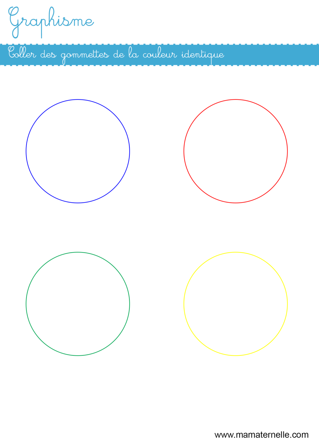 Graphisme : coller des gommettes - Ma Maternelle