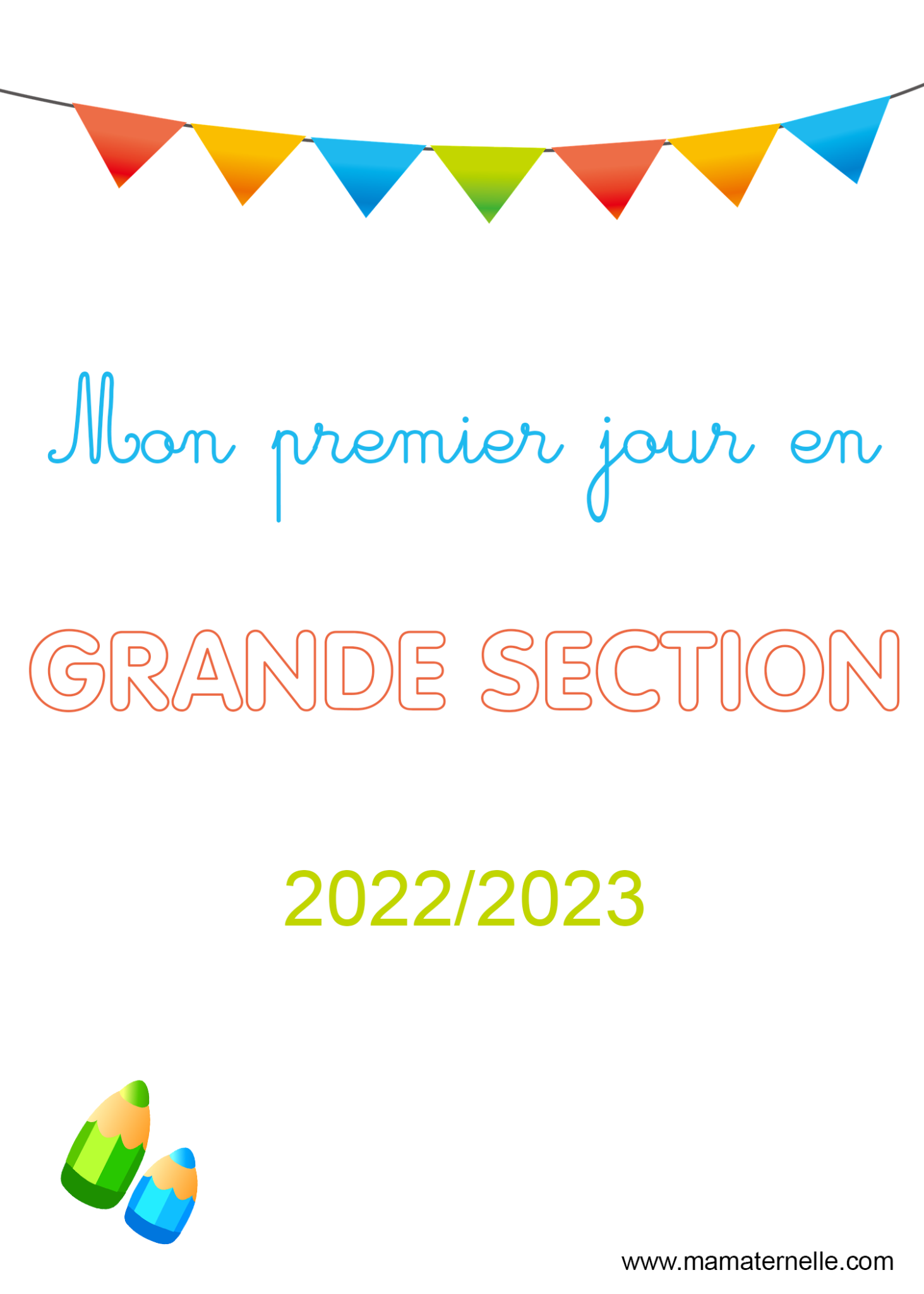 Affiche : mon premier jour - Ma Maternelle