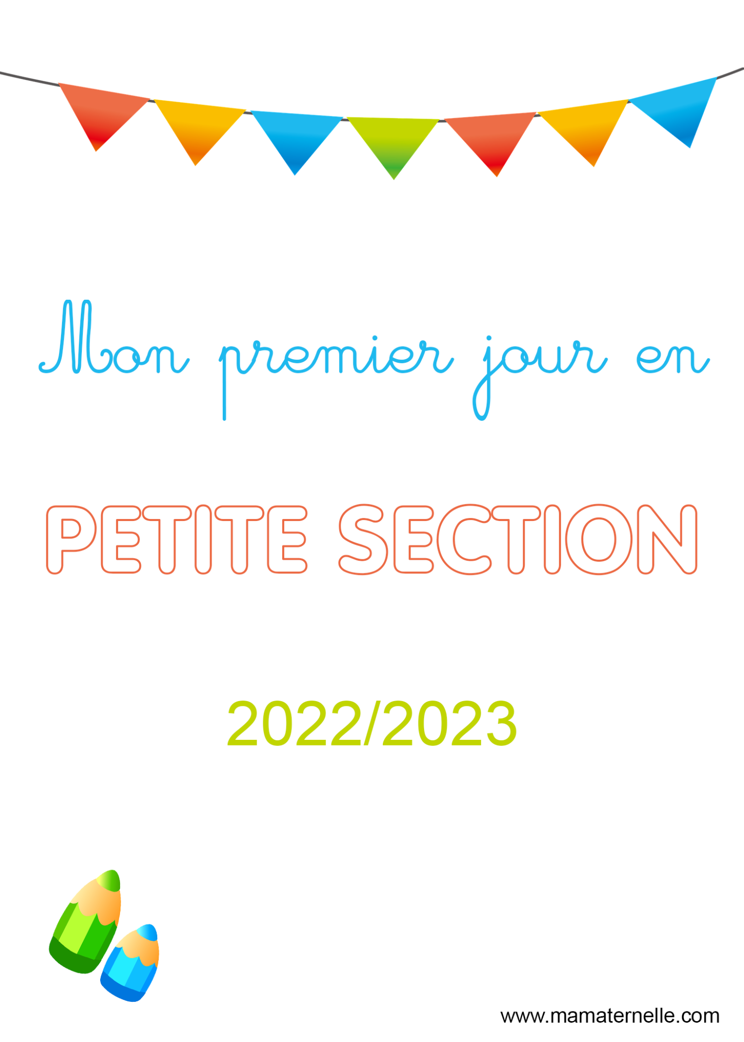 Affiche : mon premier jour - Ma Maternelle