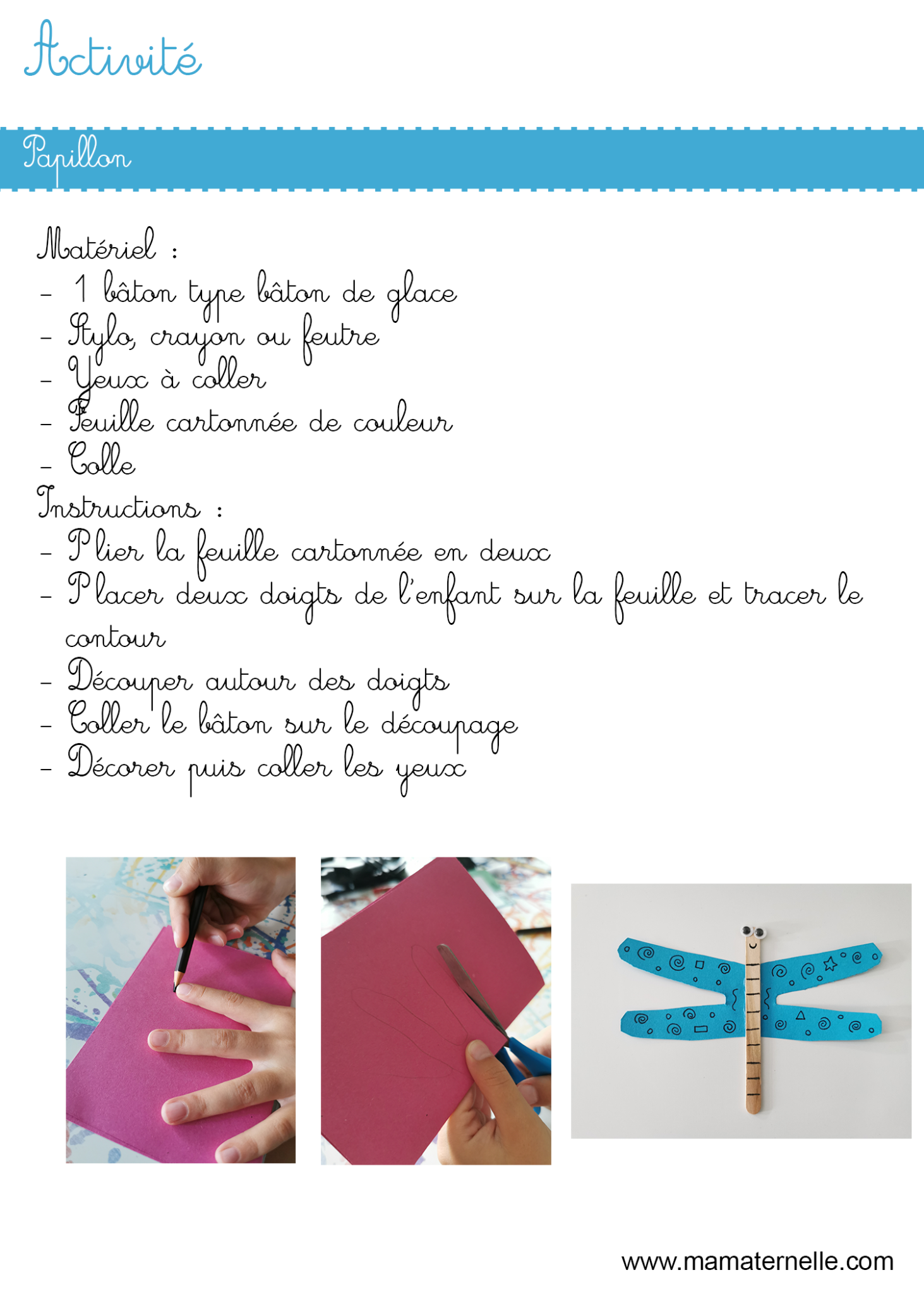 Activité : papillon - Ma Maternelle