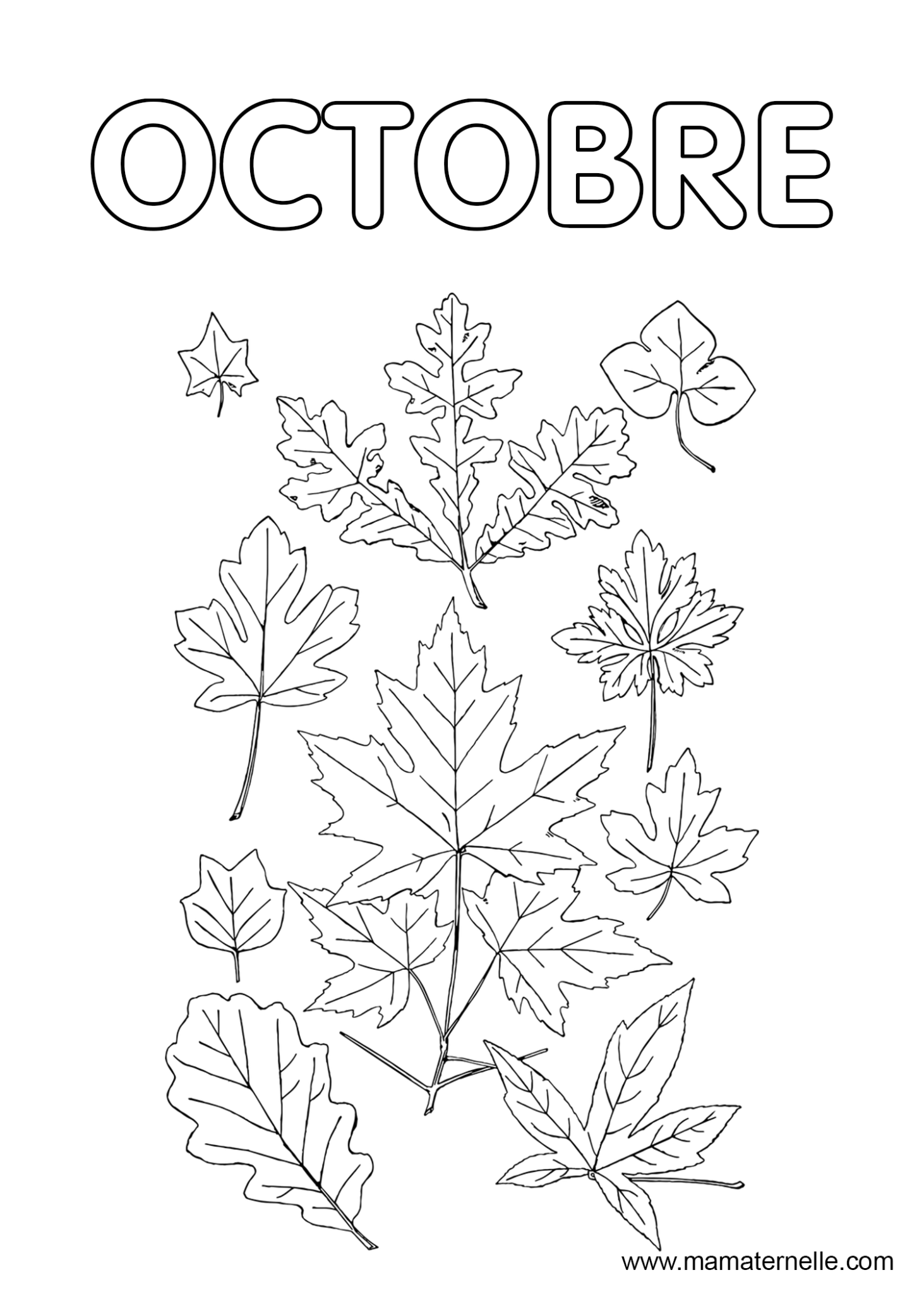 Coloriage du mois d'octobre - Ma Maternelle