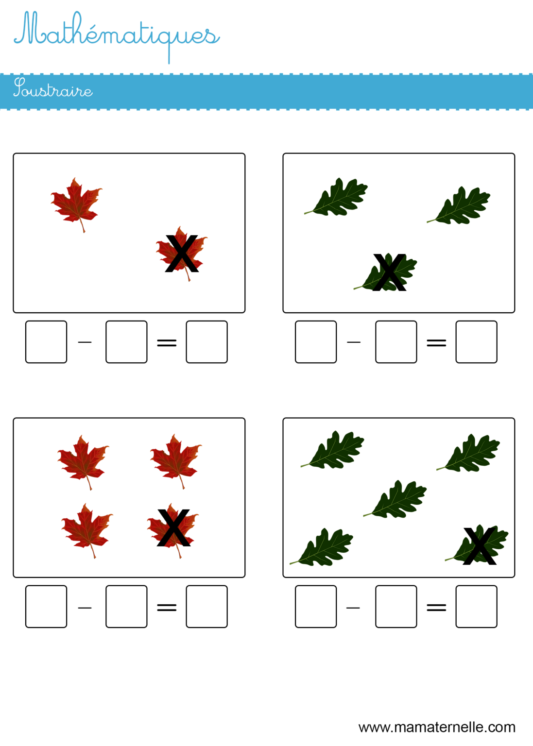 Mathématiques : soustraire - Ma Maternelle