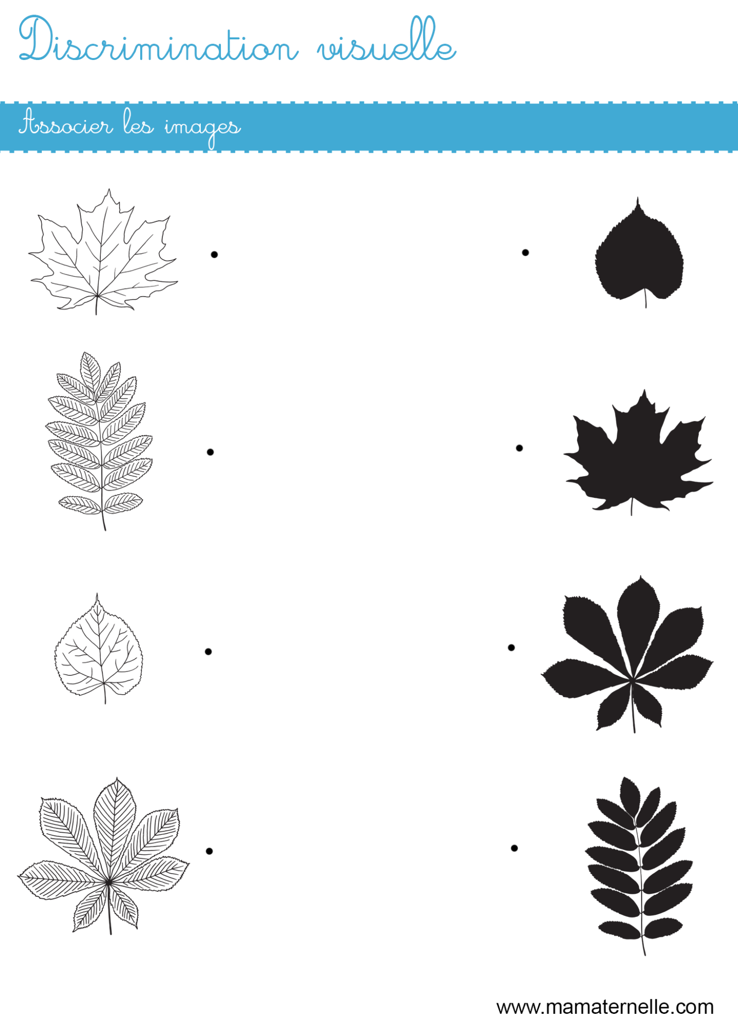 Discrimination visuelle : associer les images - Ma Maternelle