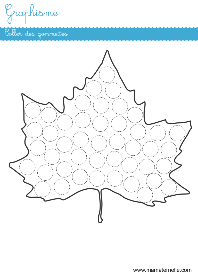 Graphisme : coller des gommettes - Ma Maternelle