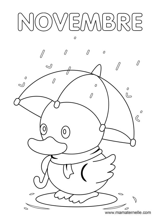 Coloriage du mois de novembre - Ma Maternelle