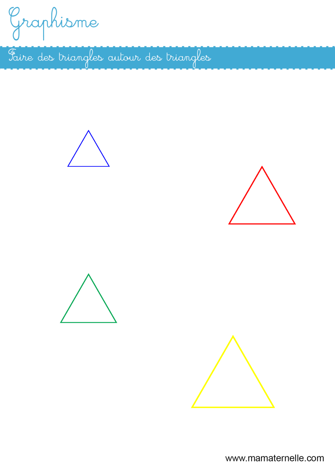 Graphisme : s'entrainer à faire des triangles - Ma Maternelle