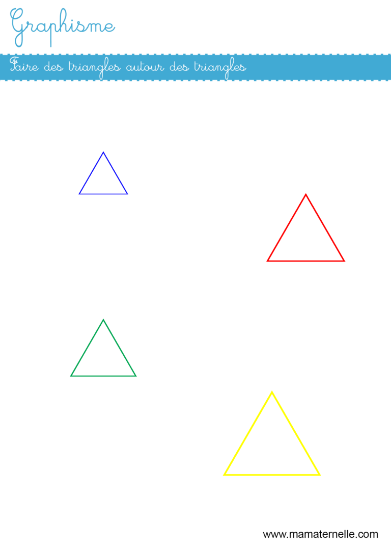Graphisme : s'entrainer à faire des triangles - Ma Maternelle