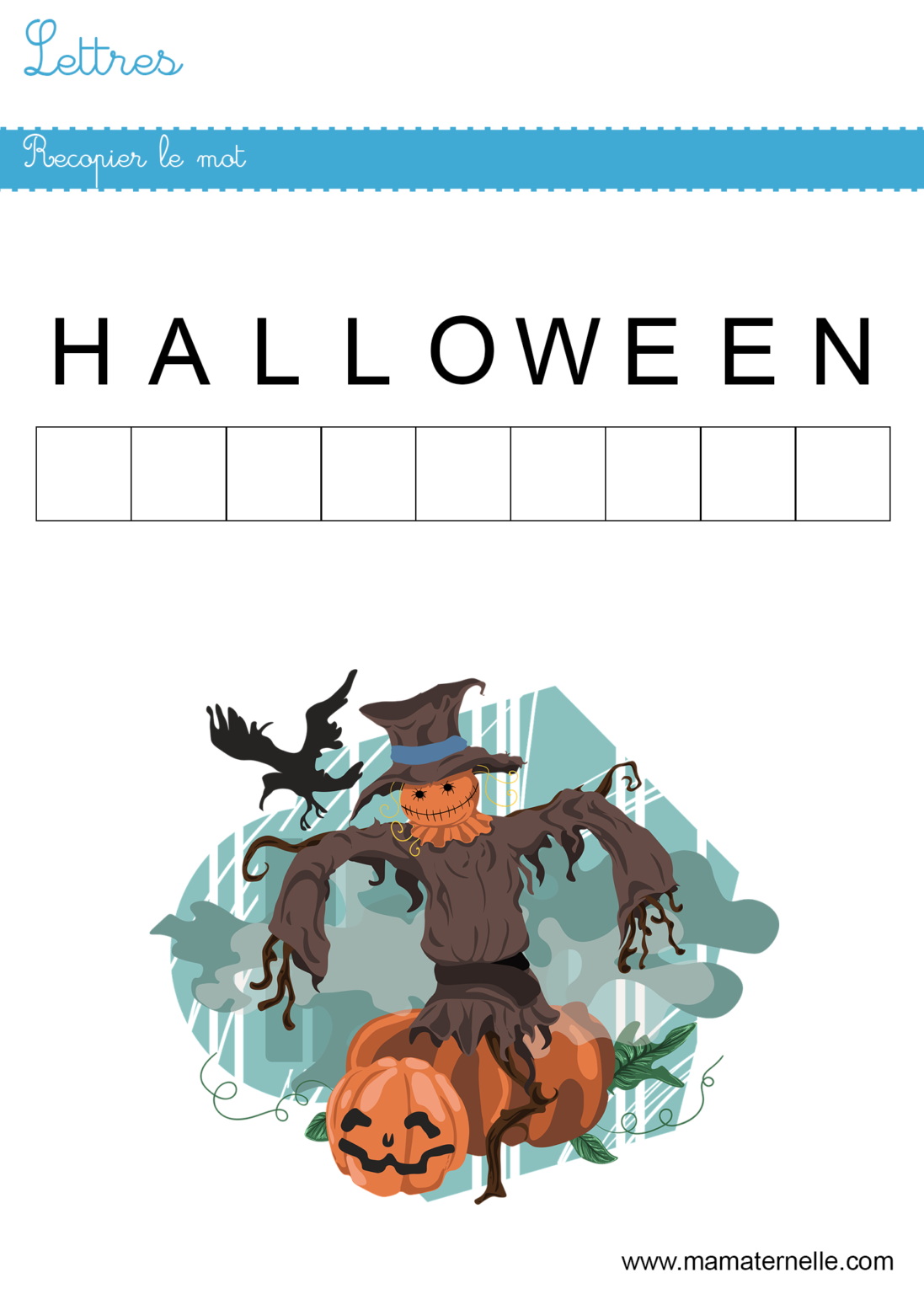 Lettres : recopier le mot - Ma Maternelle