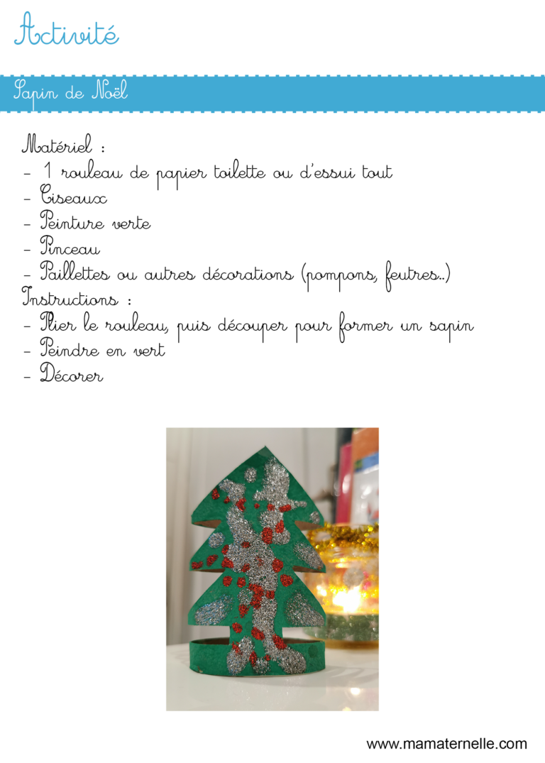 Activité : sapin de Noël - Ma Maternelle