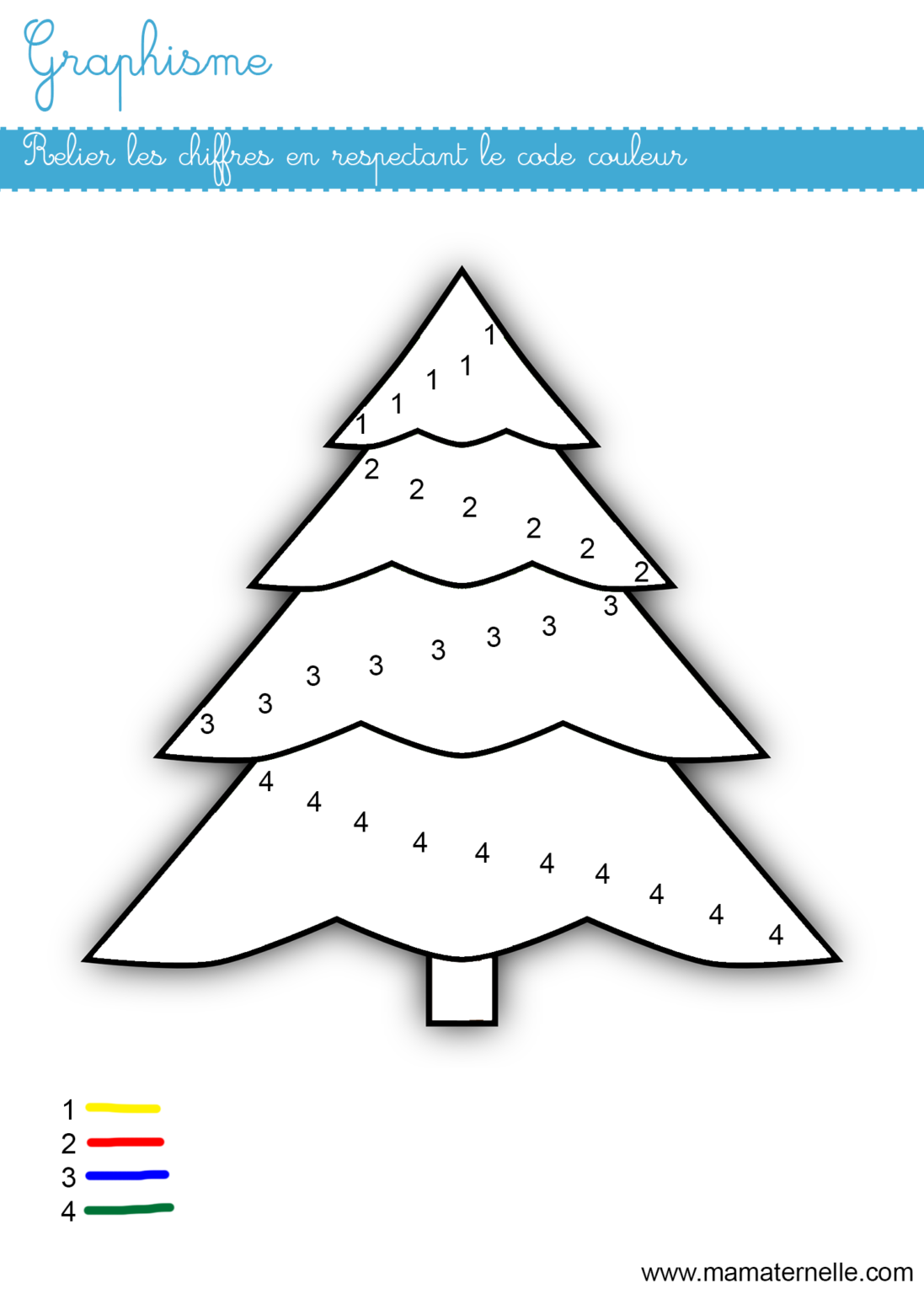 Graphisme : relier les chiffres - Ma Maternelle