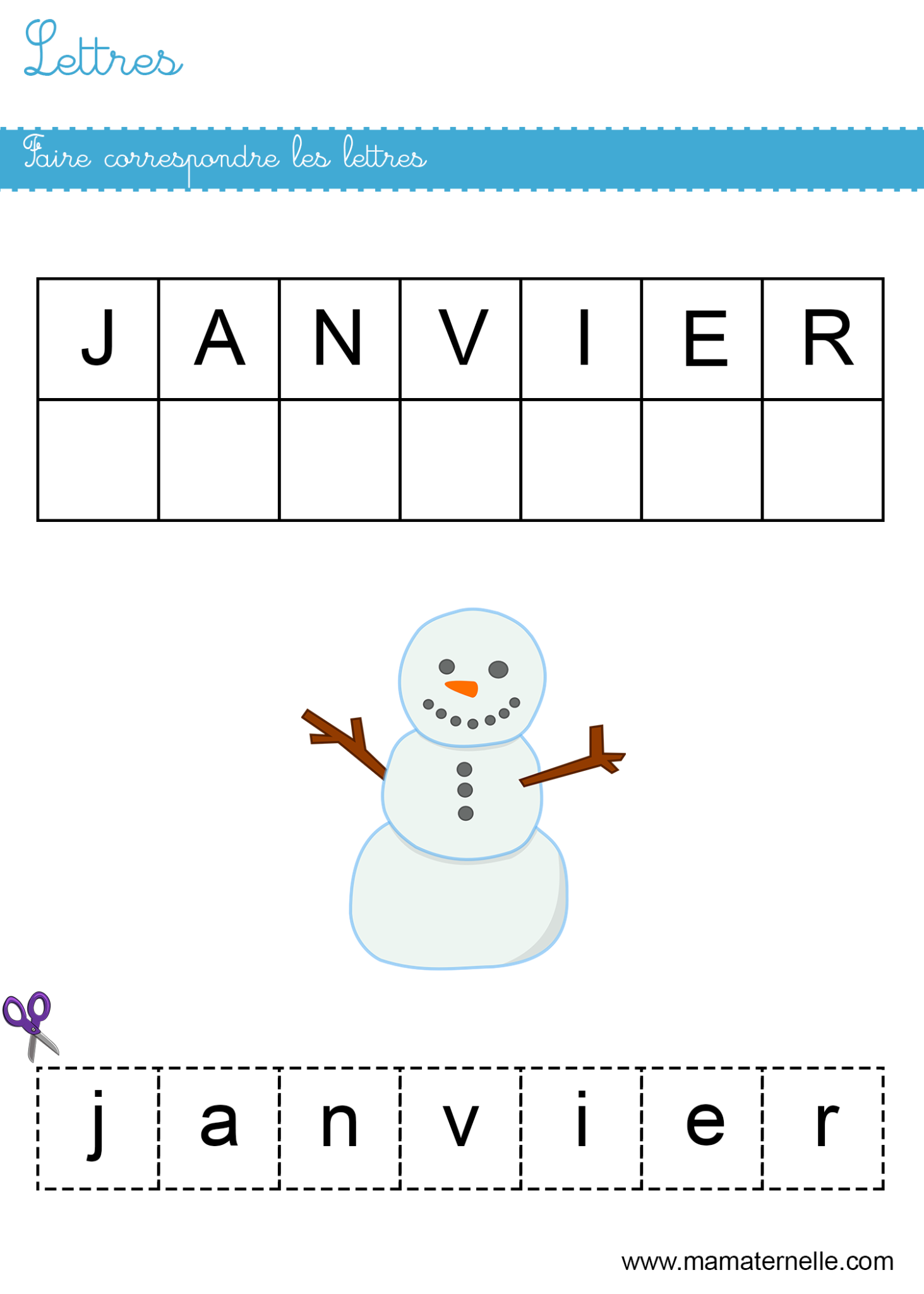Lettres : faire correspondre les lettres - Ma Maternelle