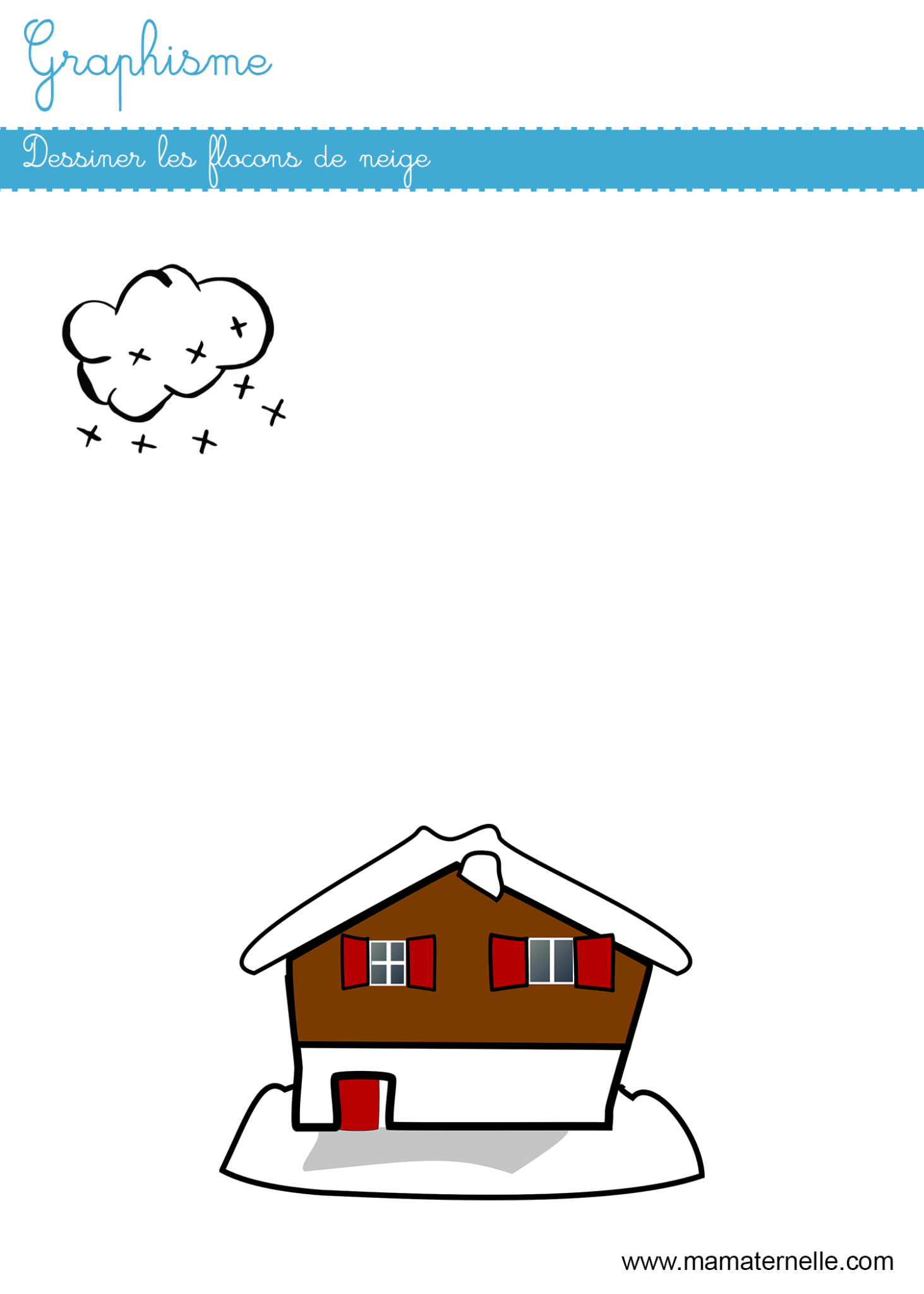 Graphisme : dessiner les flocons - Ma Maternelle