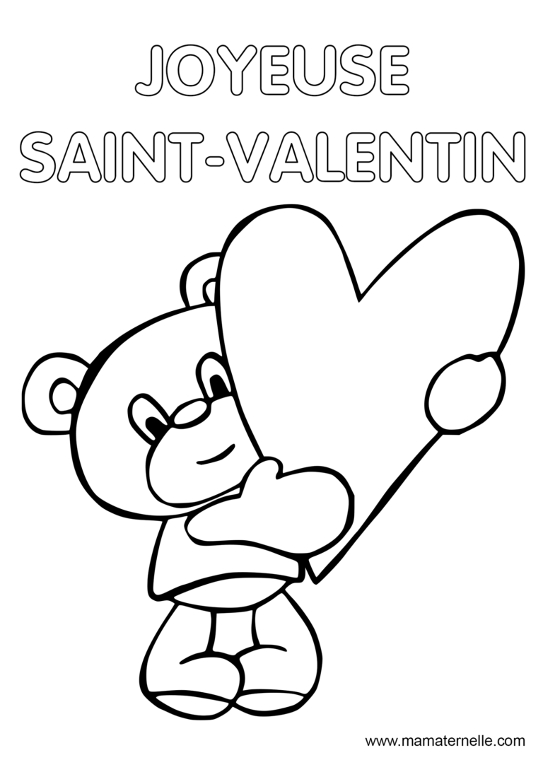 Coloriage : Saint Valentin - Ma Maternelle