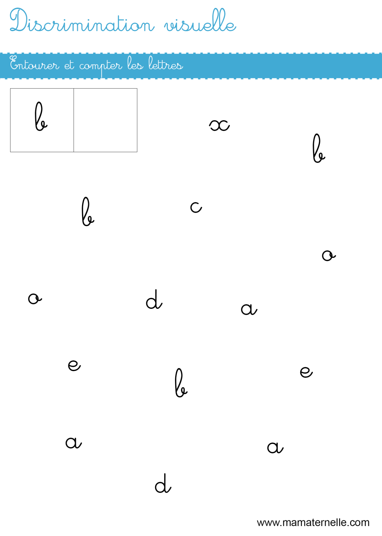 Discrimination visuelle : entourer et compter - Ma Maternelle