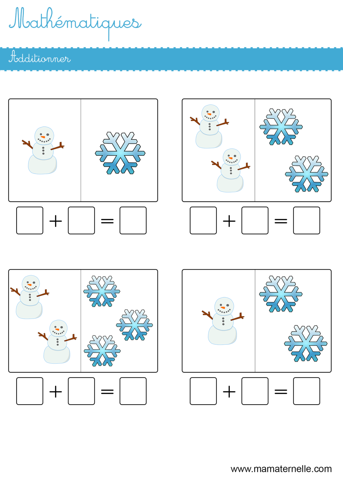 Mathématiques : additionner - Ma Maternelle