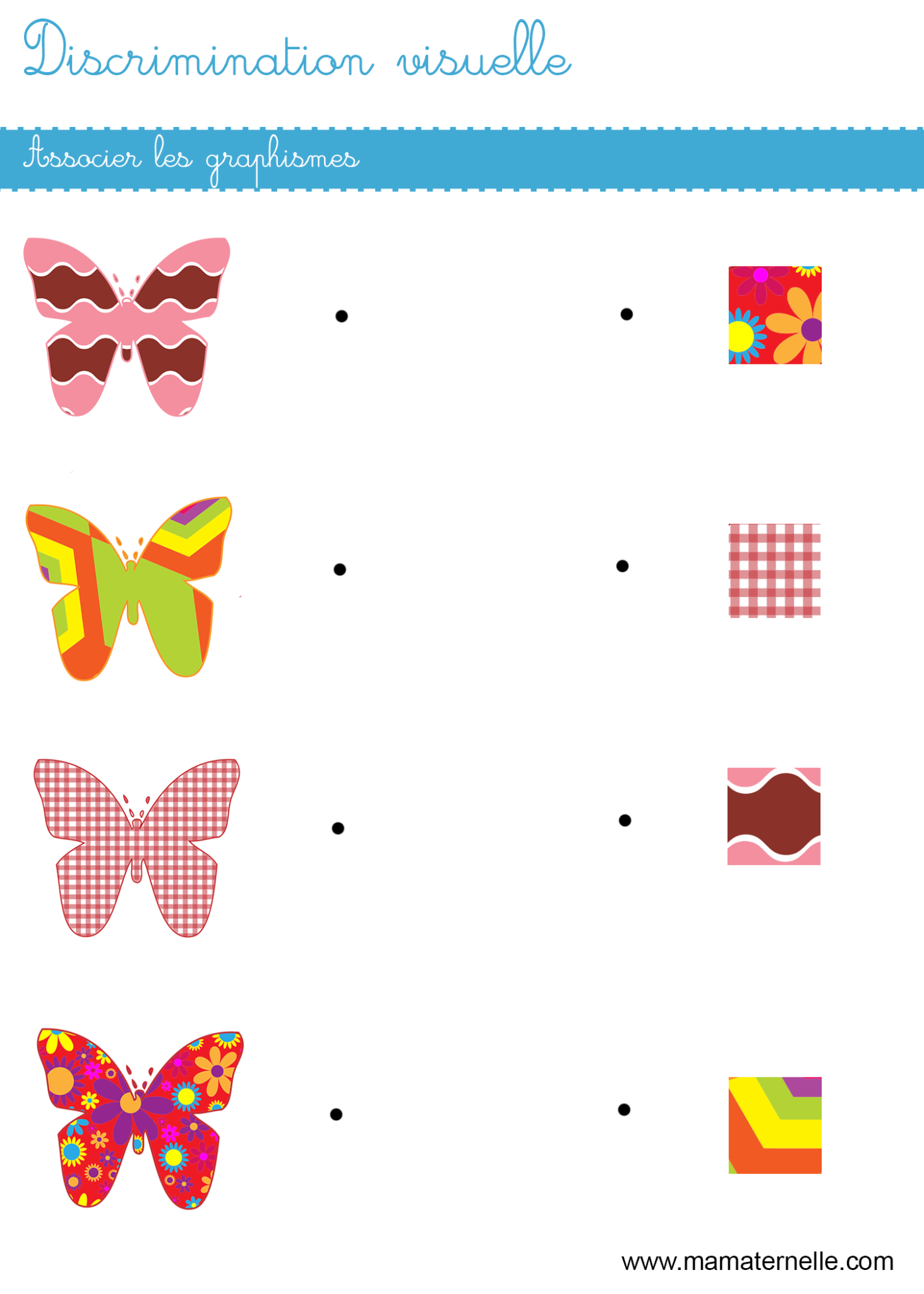 Discrimination visuelle : associer - Ma Maternelle