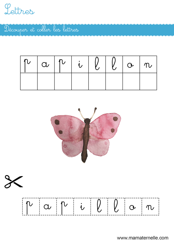 Lettres : découper et coller - Ma Maternelle