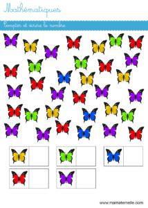 Mathématiques : compter et écrire le nombre - Ma Maternelle