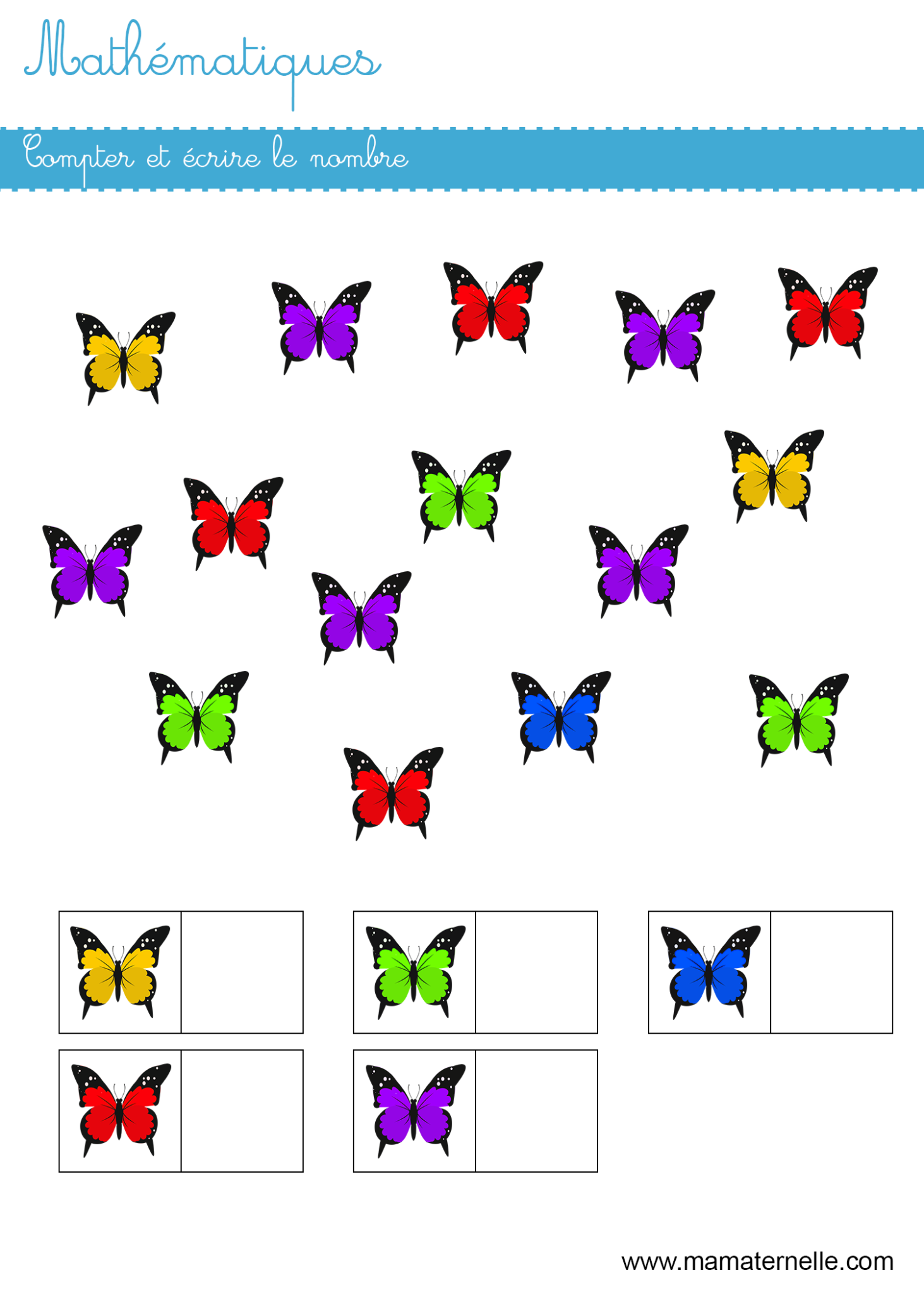 Mathématiques : compter et écrire le nombre - Ma Maternelle
