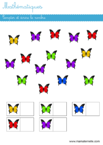 Mathématiques : compter et écrire le nombre - Ma Maternelle