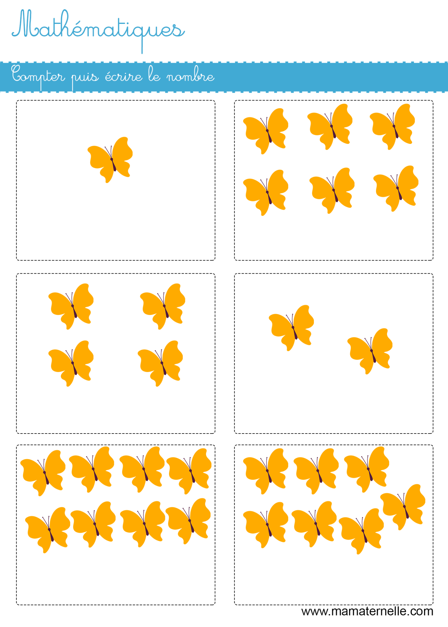 Mathématiques : compter puis écrire - Ma Maternelle